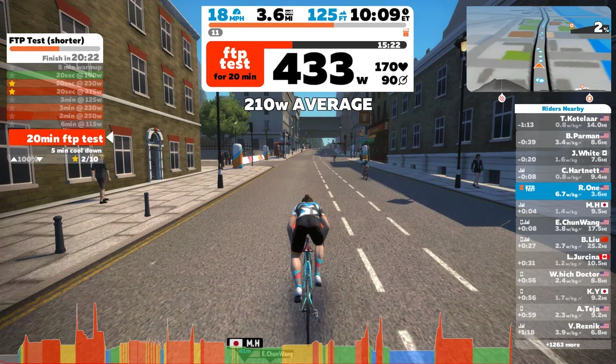 Zo doe je een FTP test op Zwift